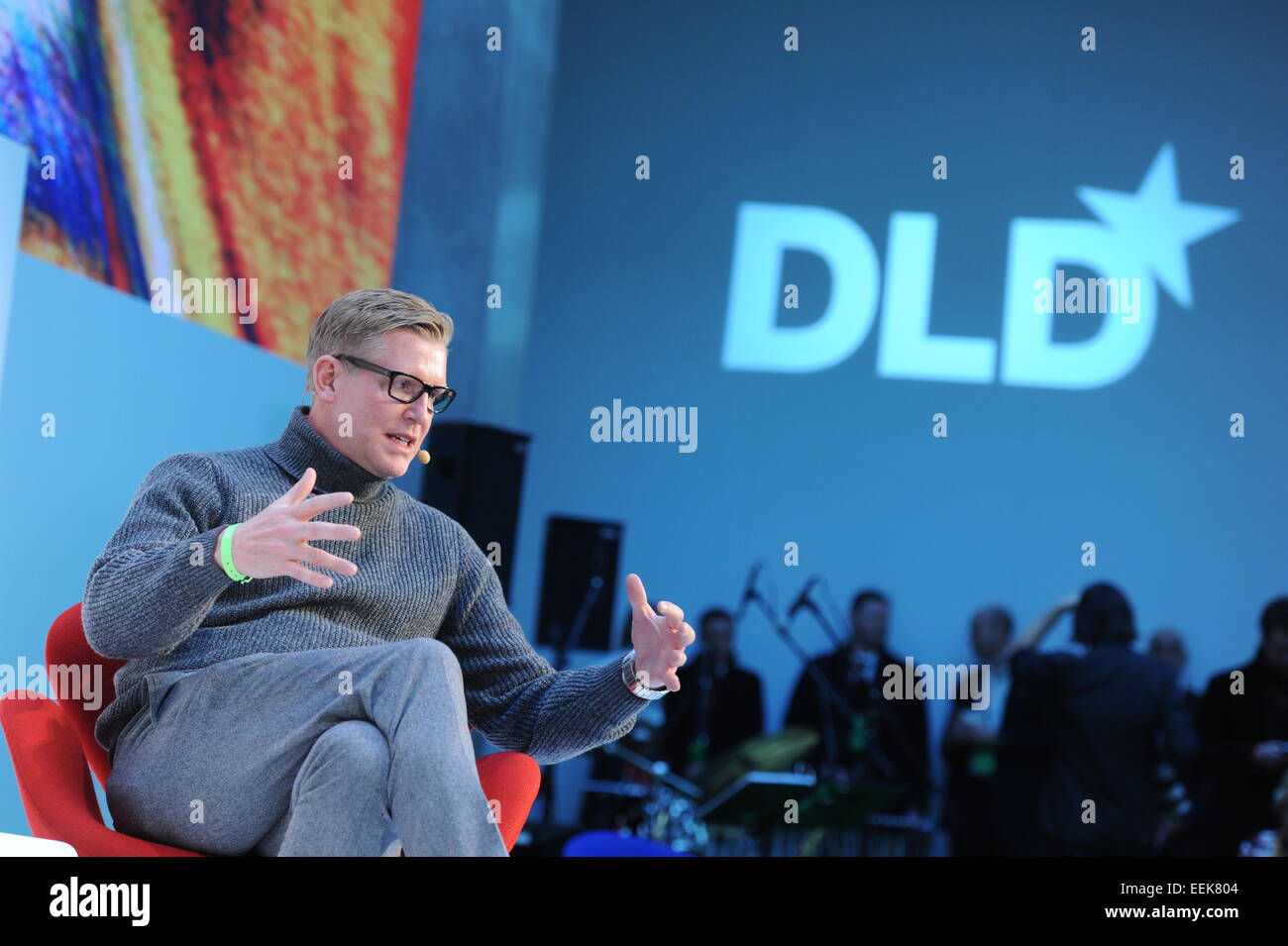 MUNICH/GERMANY - JANUARY 19: Michael Mendenhall (Flextronics) gestures ...