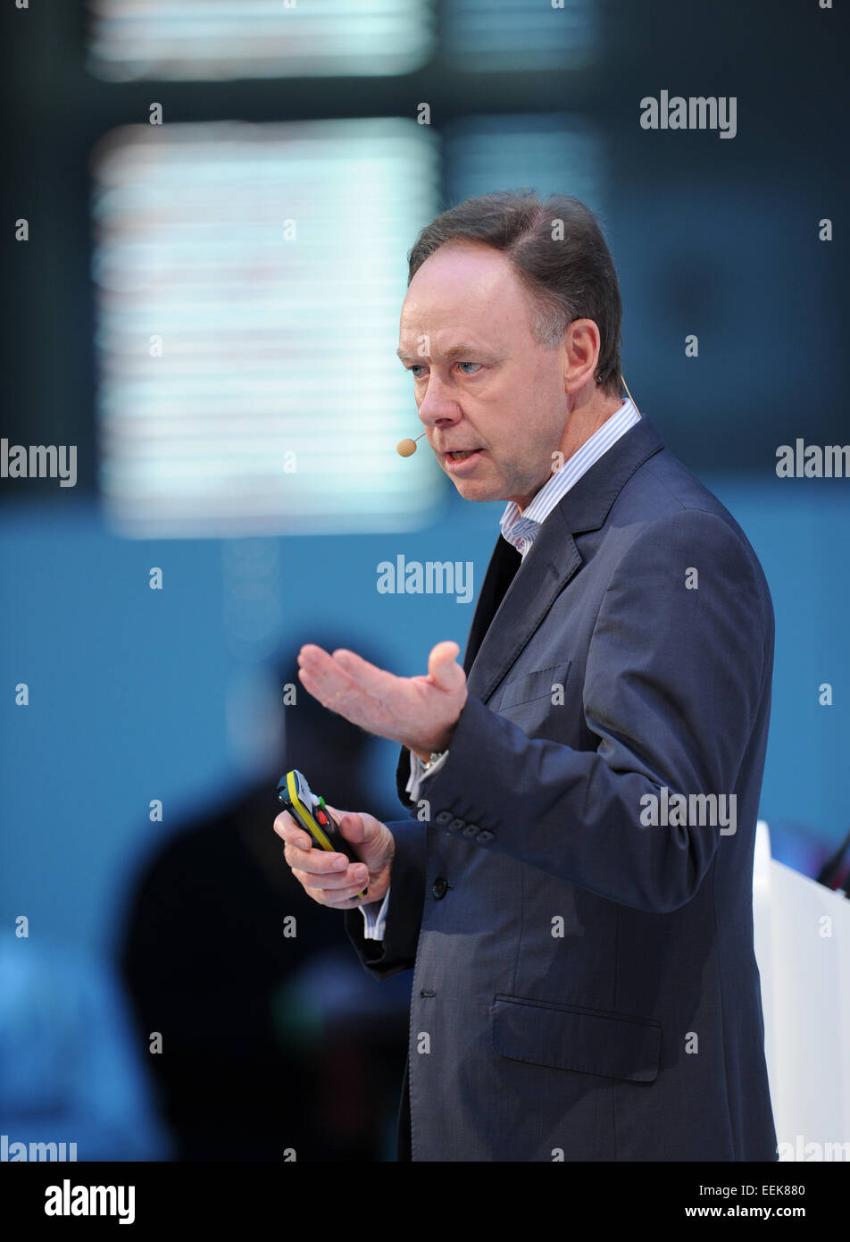 Ian Robertson, board member of car manufacturer BMW, speaks at the DLD ...