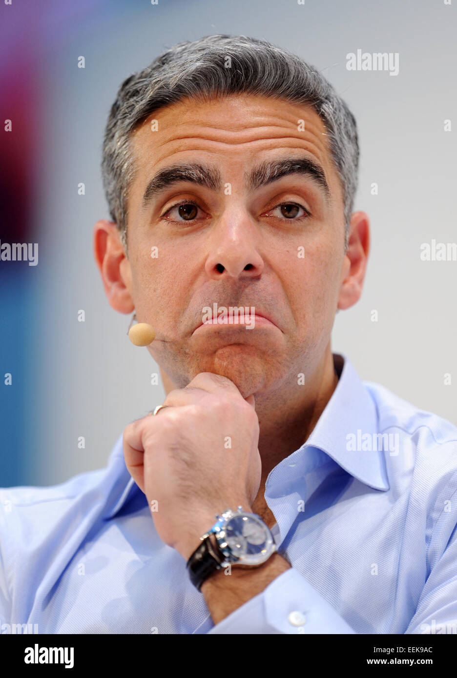 David Marcus, manager at the internet company Facebook, speaks at the ...