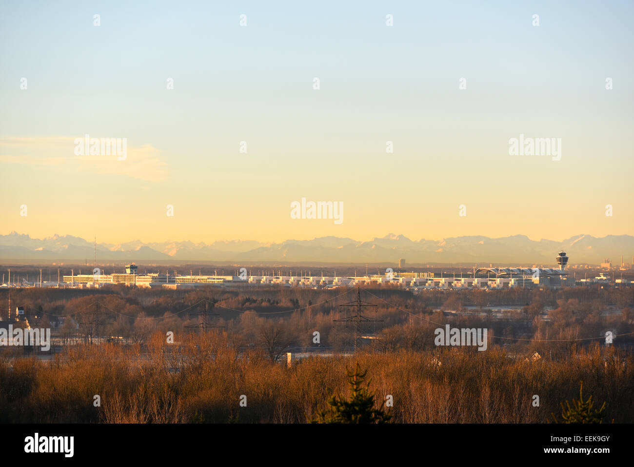 Airport Munich with Alps, View,Mountain, MUC, EDDM, Munich Airport ...