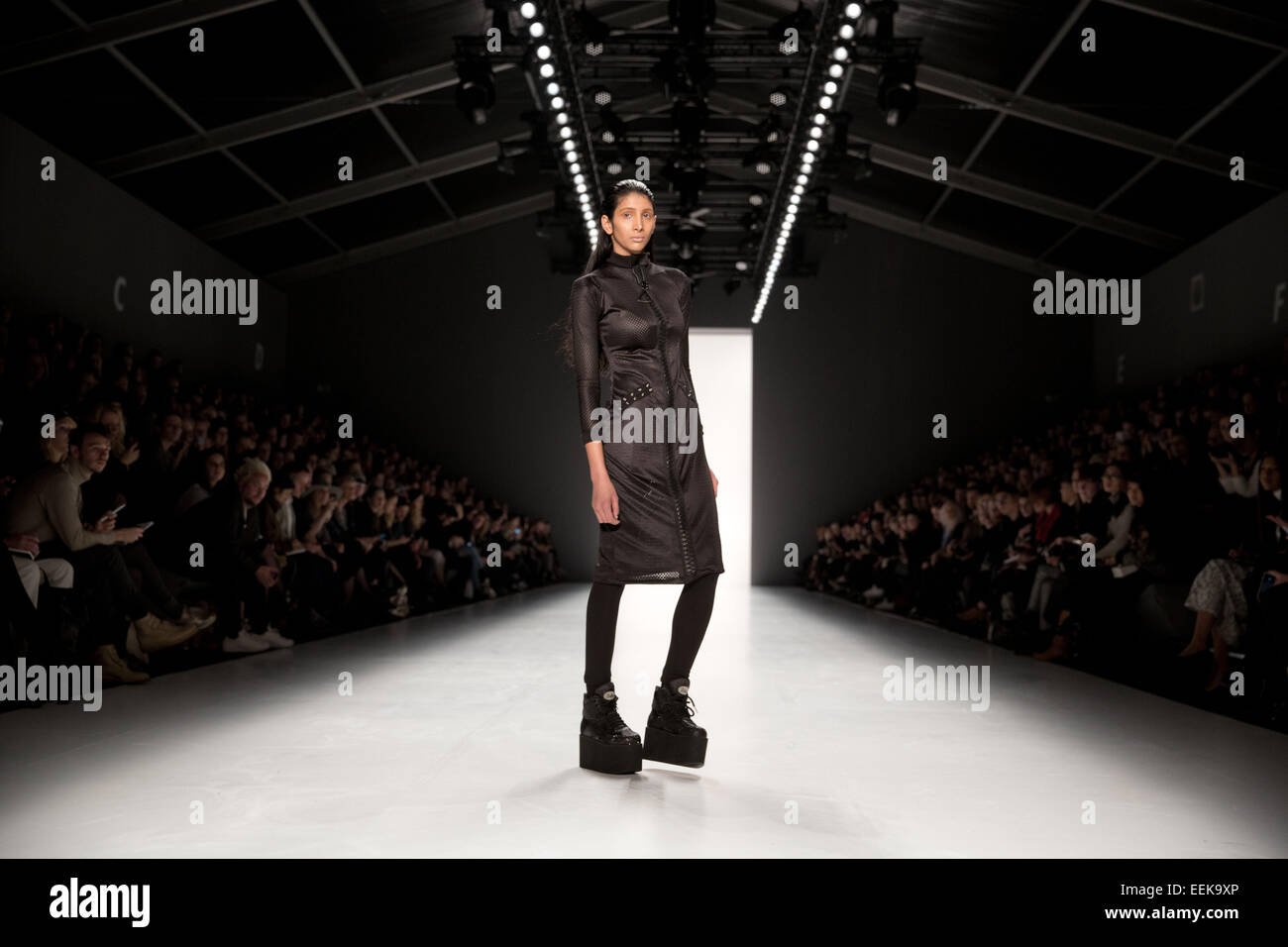 Models present designs from PEARLY WONG at the Mercedes Benz Fashion ...