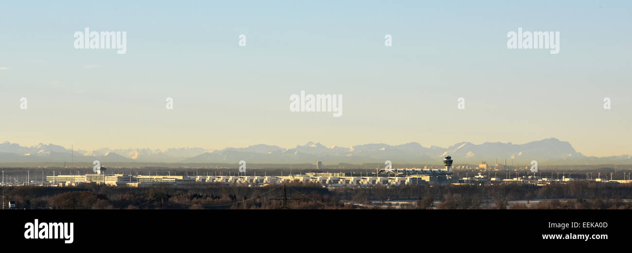 Airport Munich with Alps, View,Mountain, MUC, EDDM, Munich Airport ...
