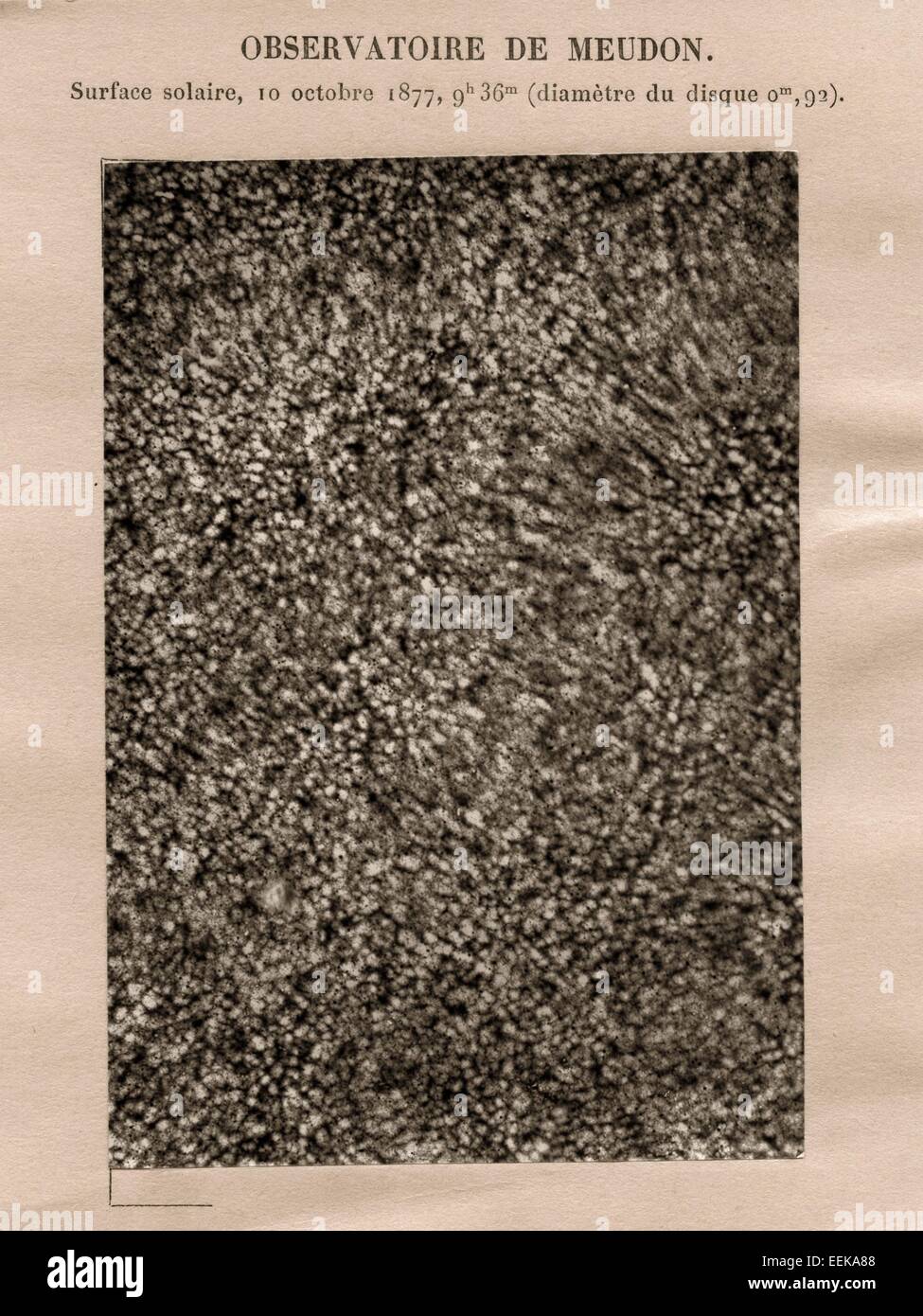 Study of the Solar Surface, 1877, by Jules Janssen Stock Photo - Alamy
