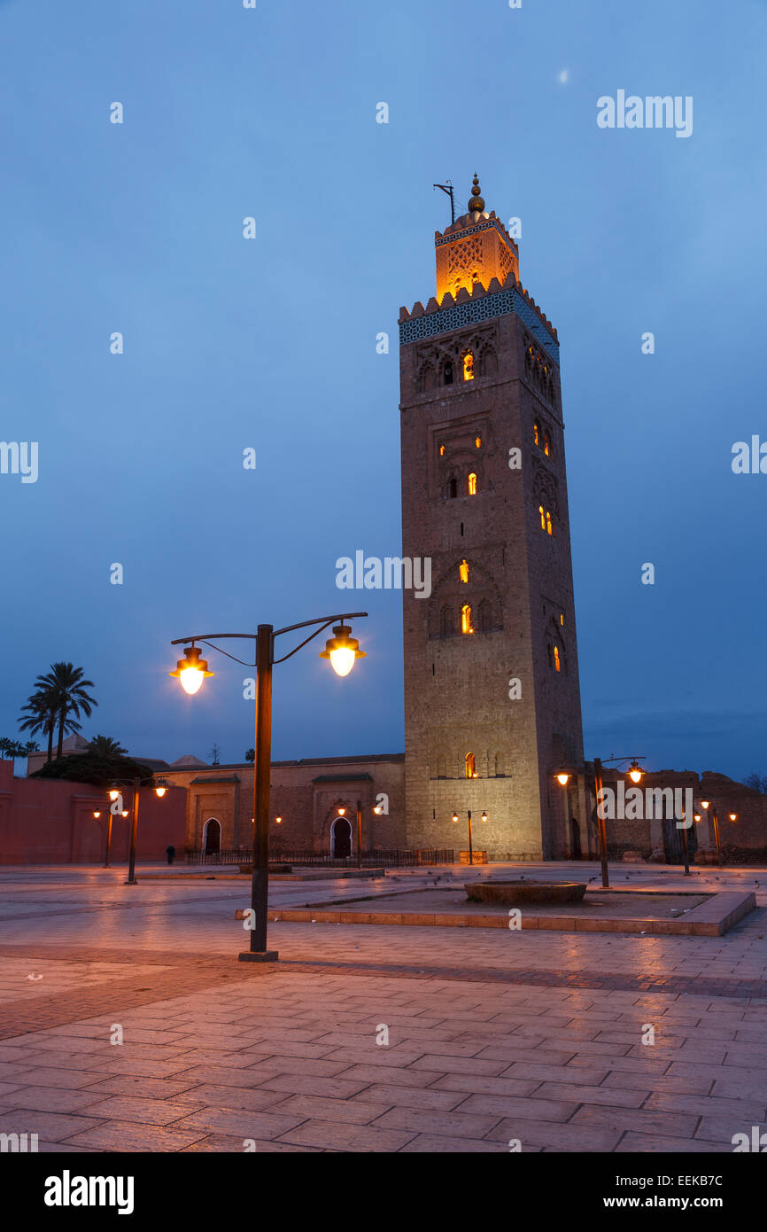 Marrakech mosque moon hi-res stock photography and images - Alamy
