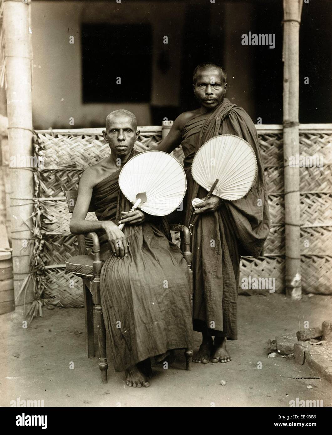 Buddhist Priests, Ceylon, ca 1880, by Charles Scowen Stock Photo - Alamy