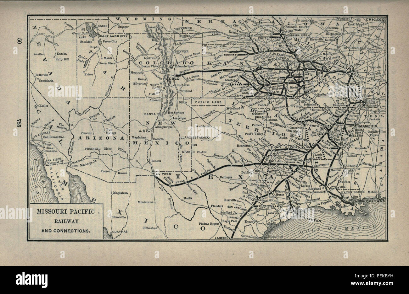 Map of pacific railway hi-res stock photography and images - Alamy