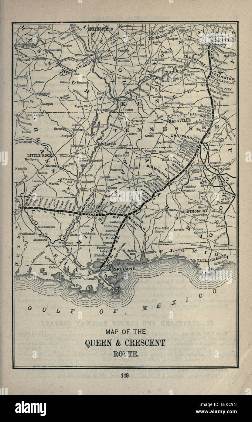 The Queen and Crescent Route was a prominent railway line in the United ...