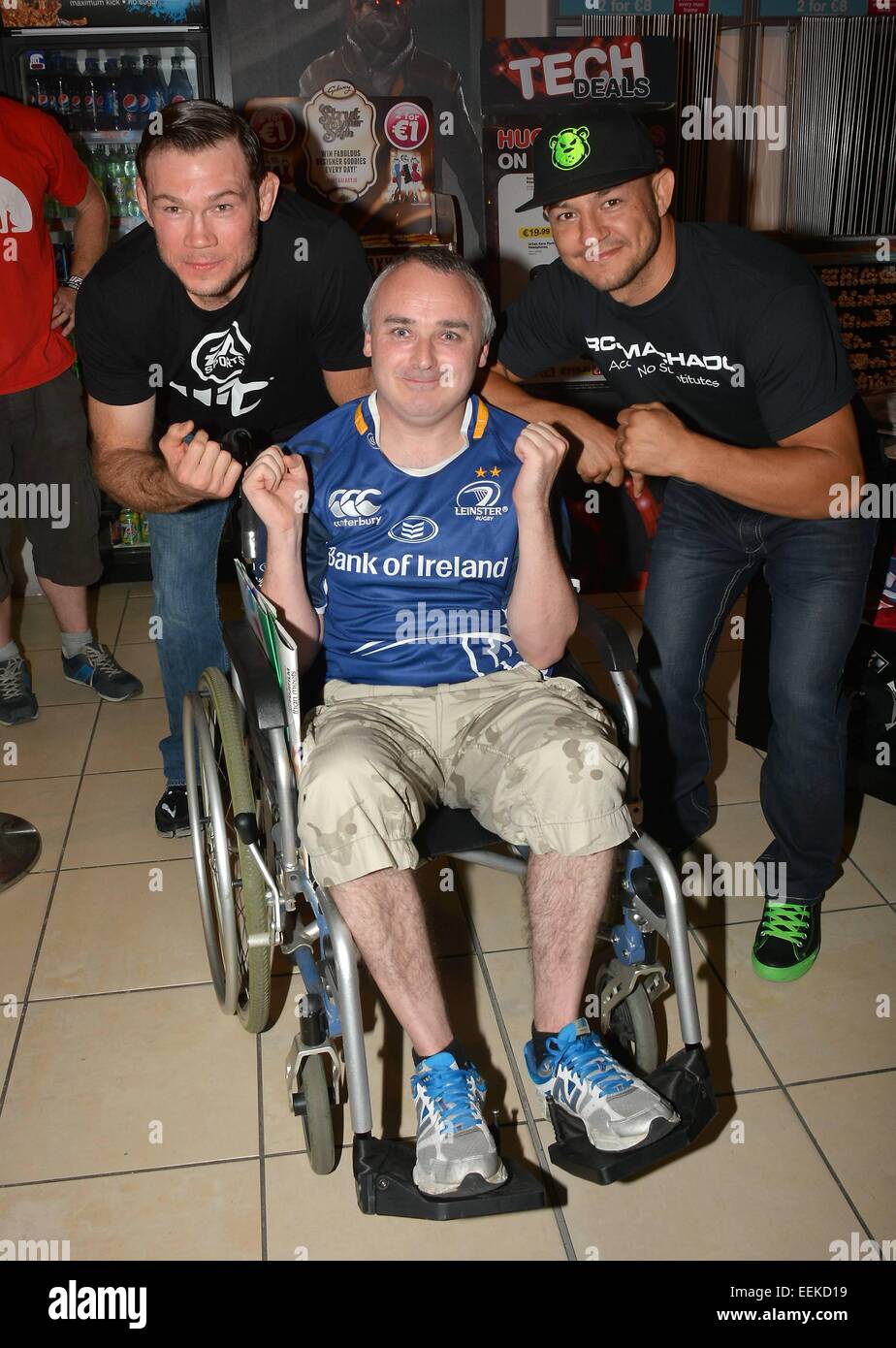UFC fighters Cub Swanson & Forrest Griffin at a signing for fans at HMV ...