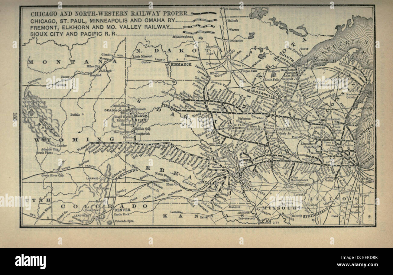 The Chicago and North Western Railway, featured in the 1893 edition of ...