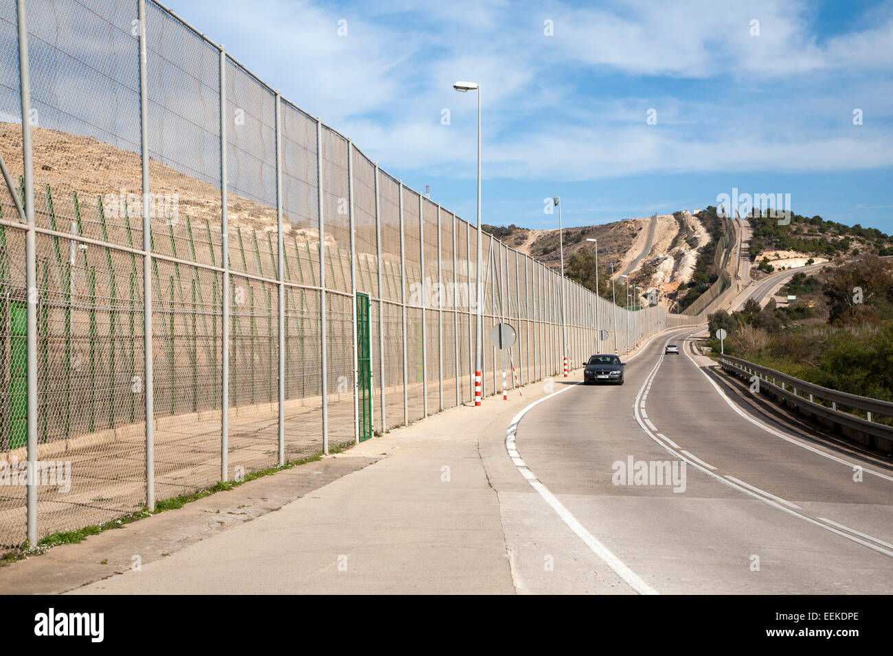 The melilla border fence High Resolution Stock Photography and Images ...