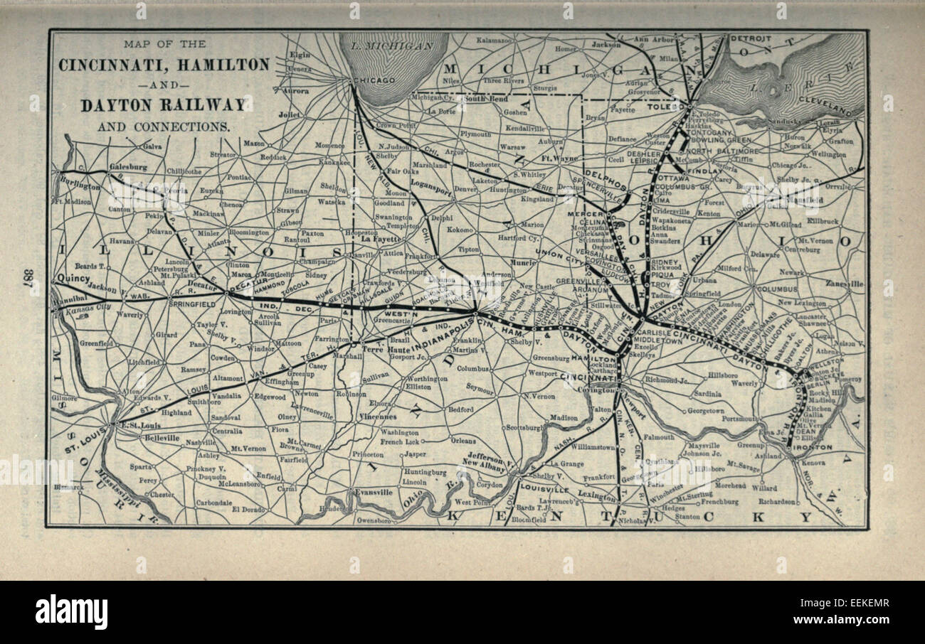 Old map of hamilton hi-res stock photography and images - Alamy