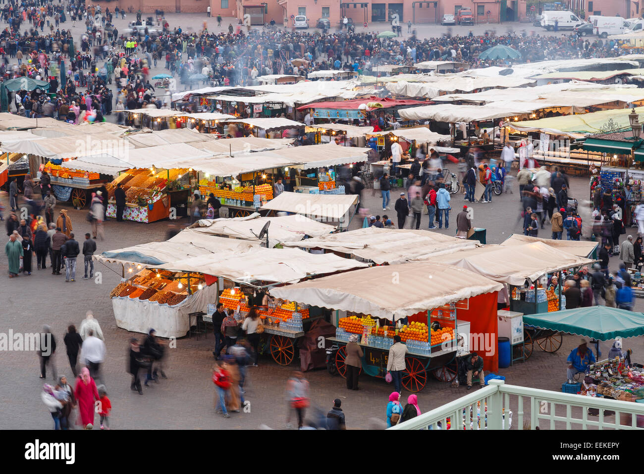 View of Jemaa El Efna square. Marrakech. Morocco. North Africa. Africa Stock Photo - Alamy