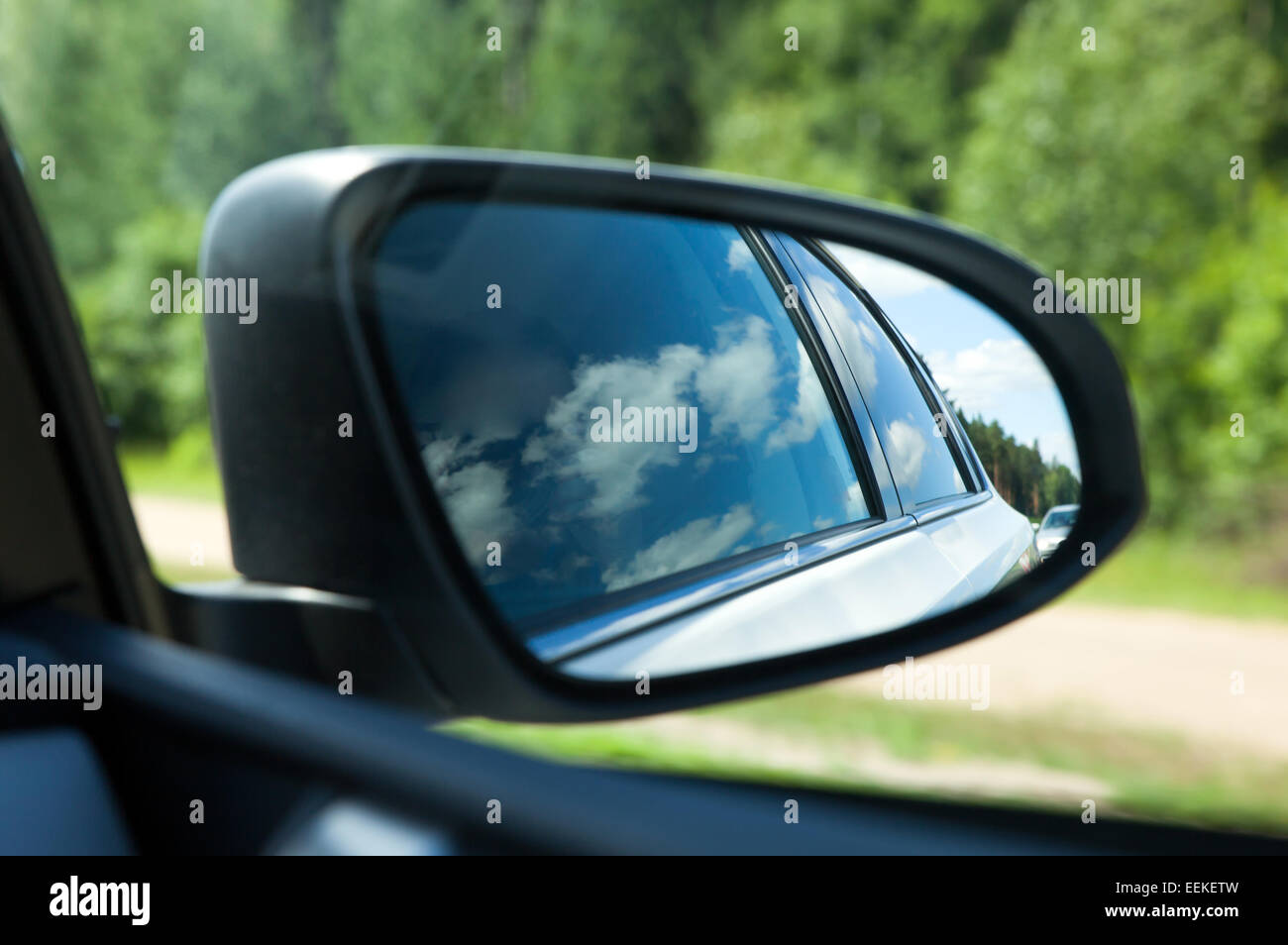 Side mirror of a passenger car - rear view Stock Photo - Alamy