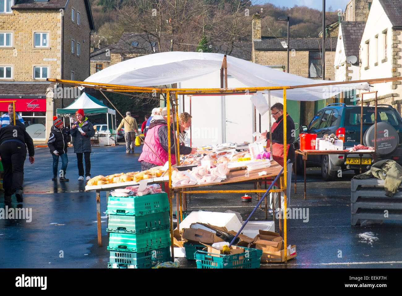 Vegetable market in the Lancashire village of Ramsbottom,Lancashire ...