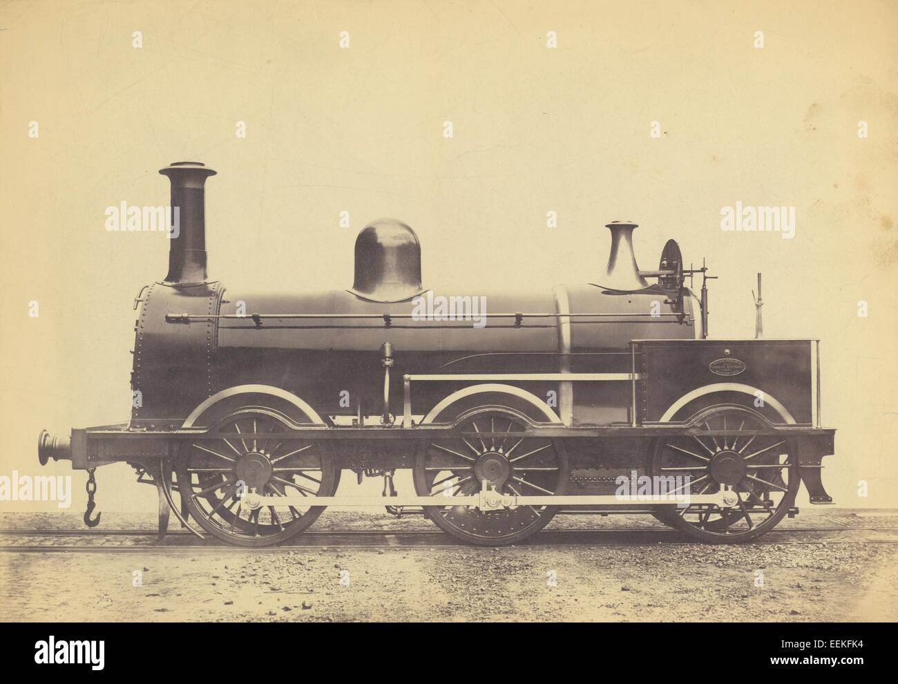 Railway Locomotive, 1861, by James Mudd Stock Photo - Alamy