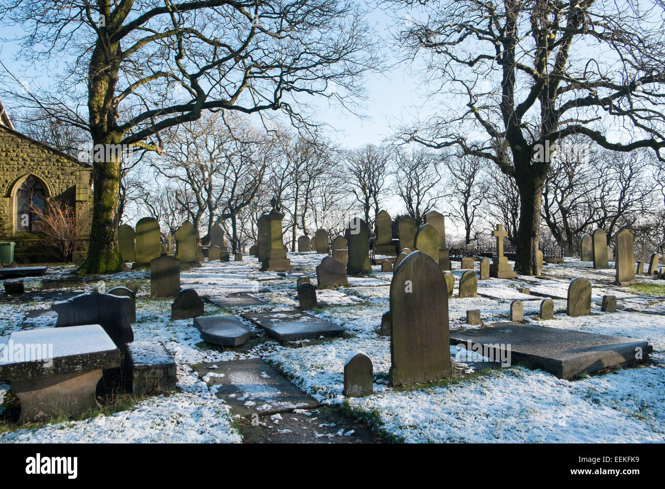 Emmanuel church in the village of Holcombe, Ramsbottom, Lancashire ...