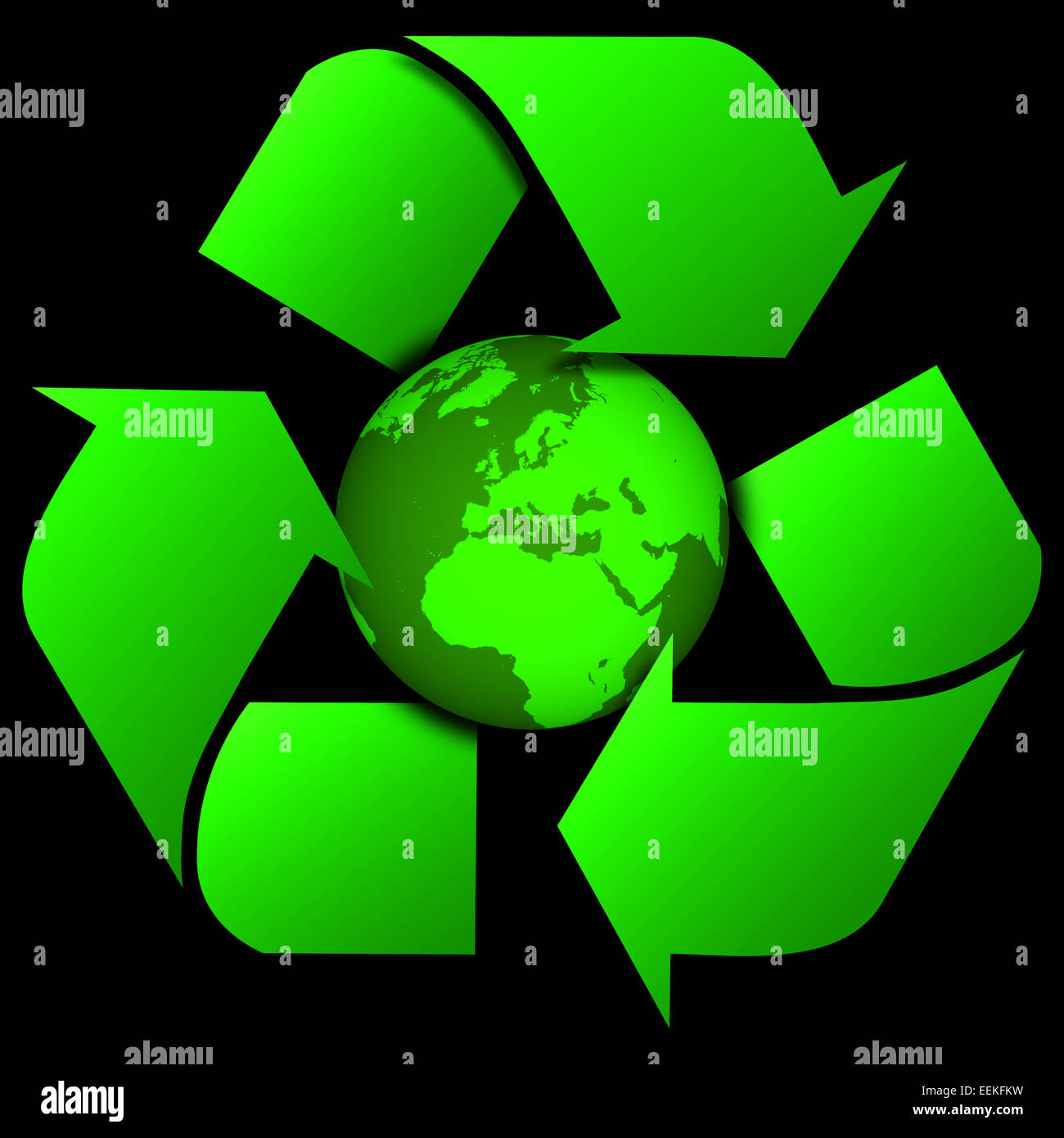World globe earth recycle signs hi-res stock photography and images - Alamy