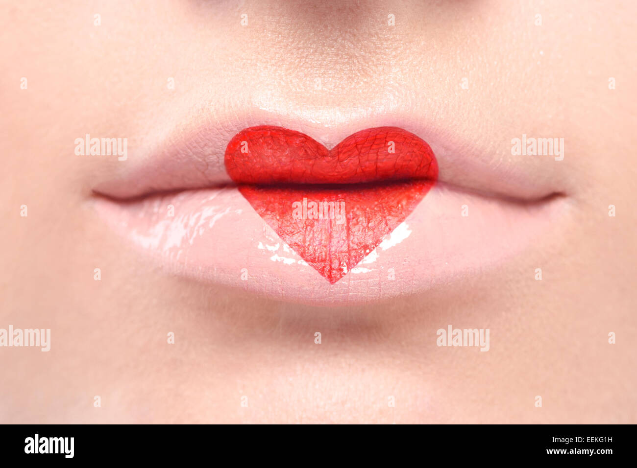 Heart lips hi-res stock photography and images - Alamy