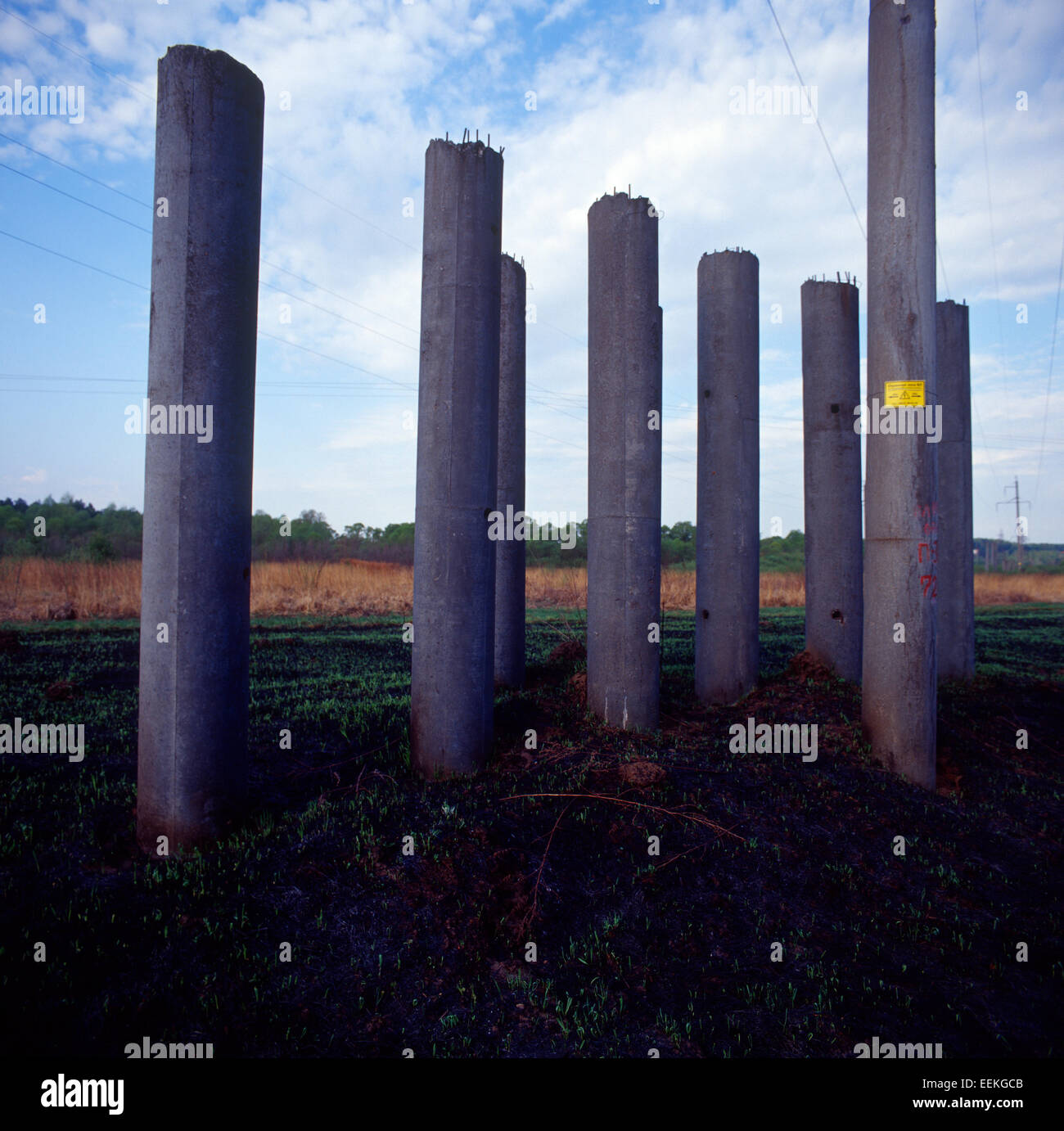 Reinforced concrete poles hi-res stock photography and images - Alamy