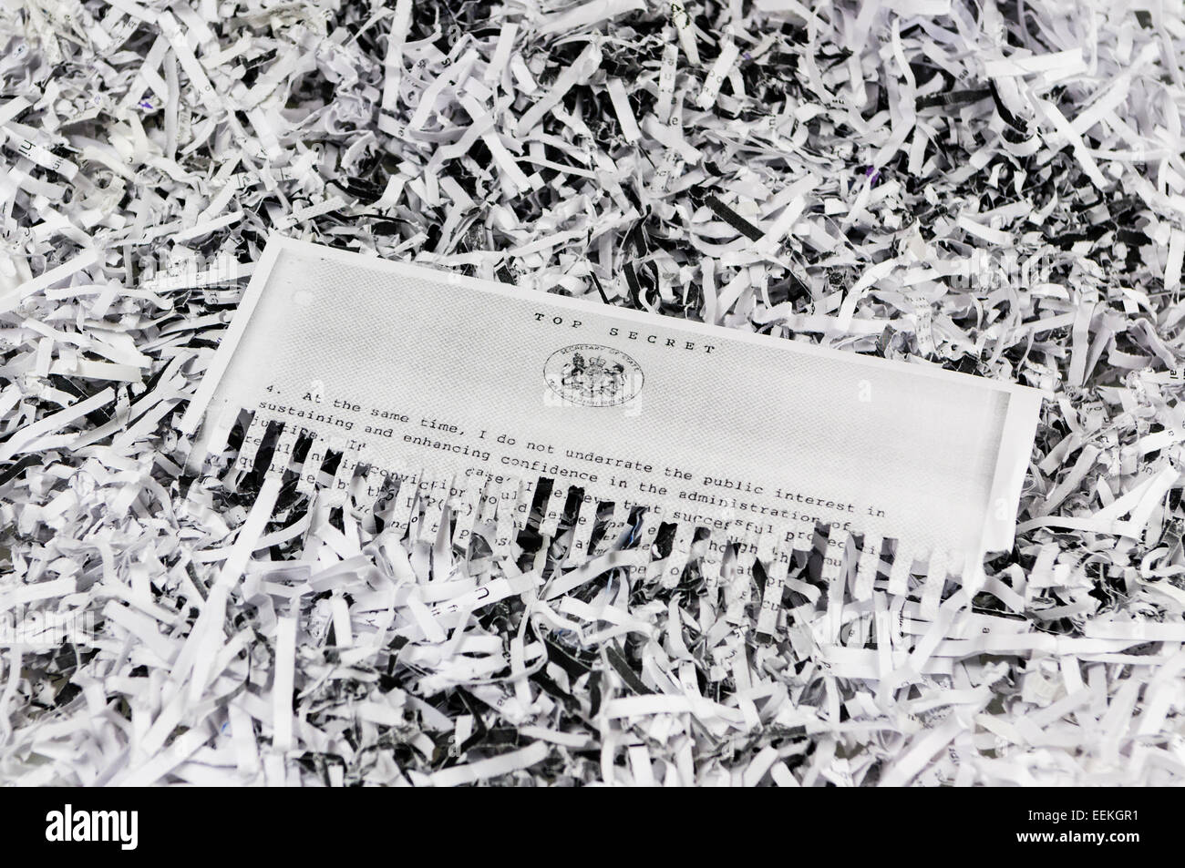 Half shredded "Top Secret" classified UK government correspondence from ...