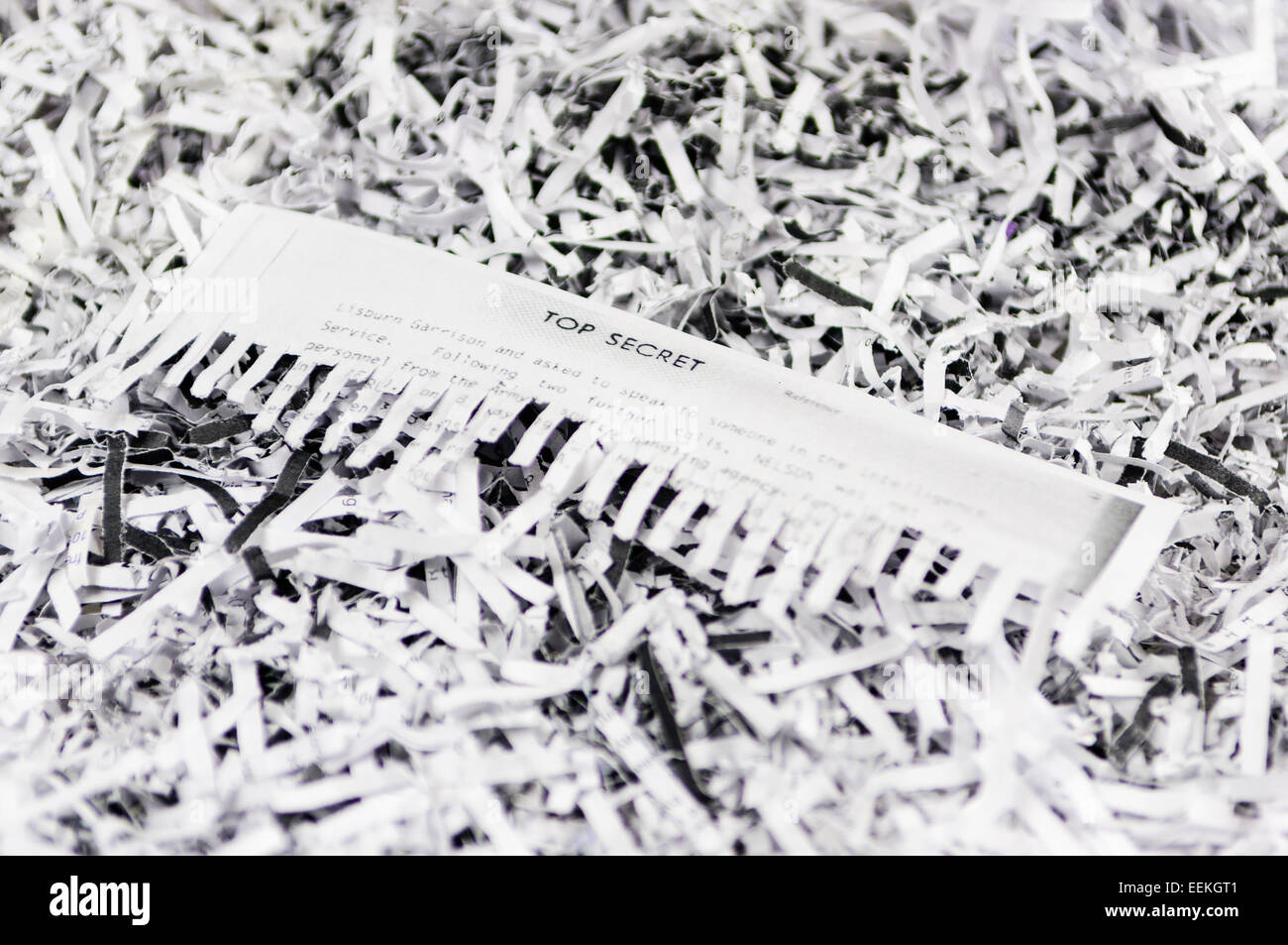 Half shredded "Top Secret" classified document Stock Photo - Alamy