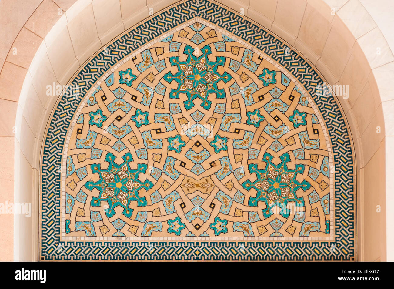 Turquoise mosaic tiles Muscat, Oman Stock Photo - Alamy