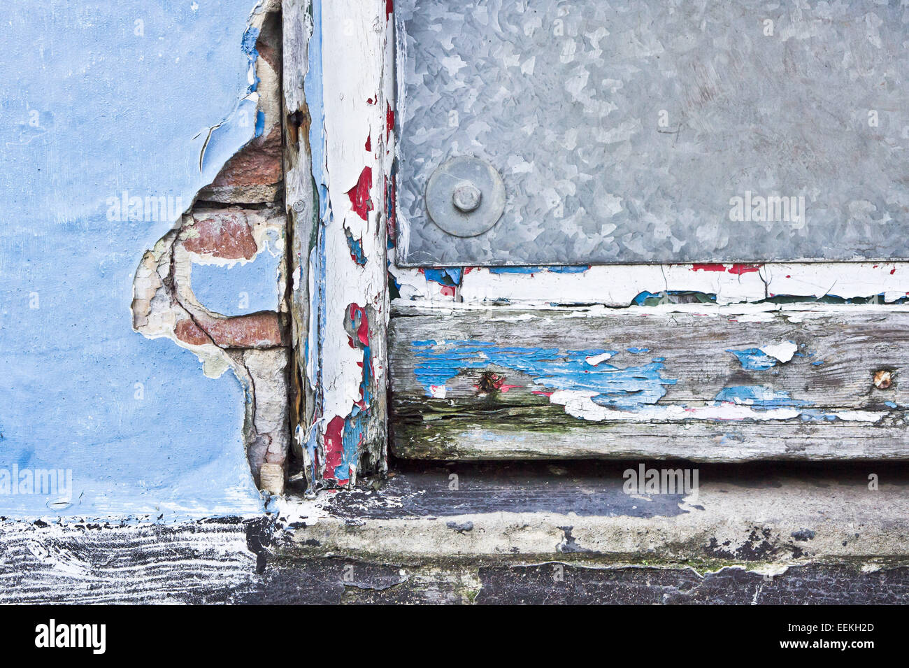 A window frame with old weathered wood Stock Photo - Alamy