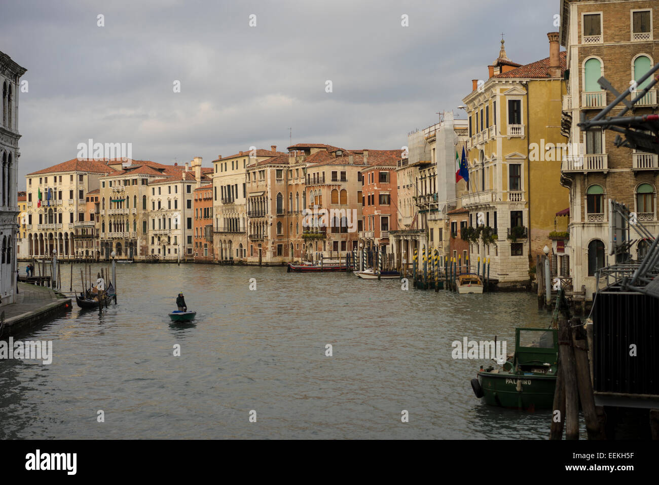 Turn of the Grand Canal and Cannaregio from Rialto Bridge Stock Photo ...