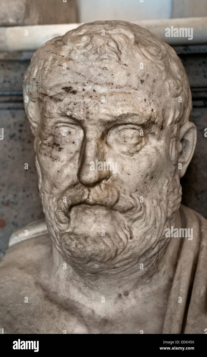 Portrait of a Greek II century BC Roman Rome Capitoline Museum Italy ...