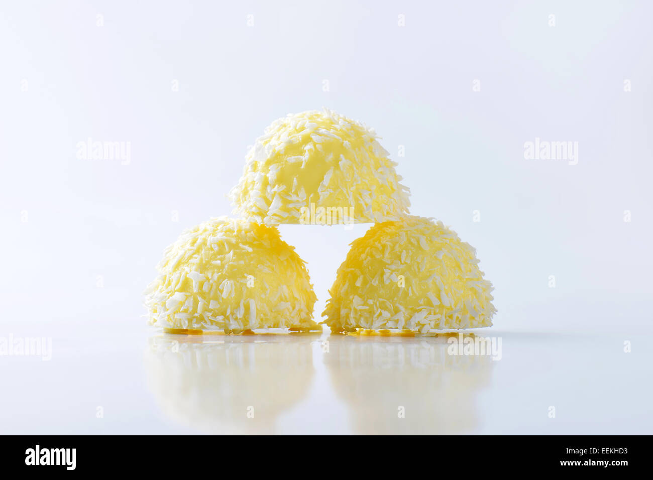 White Chocolate Coconut Snowball Truffles Stock Photo - Alamy