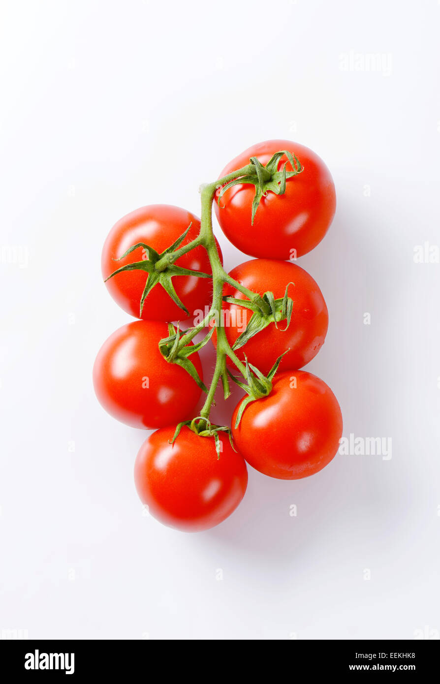 Overhead view of a bunch of red tomatoes Stock Photo - Alamy