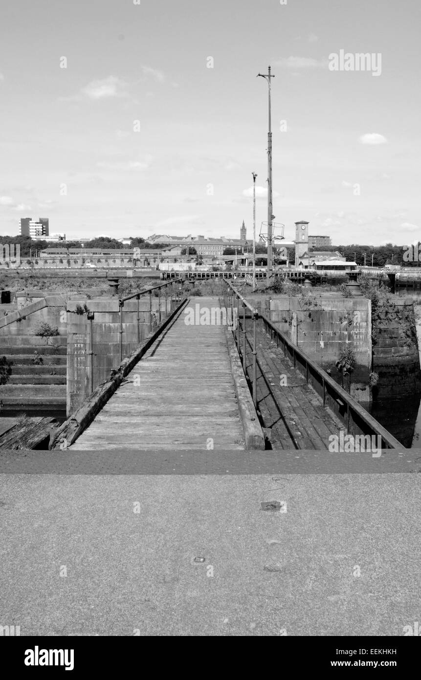 Caisson gate at Govan Graving Docks in Glasgow, Scotland Stock Photo ...