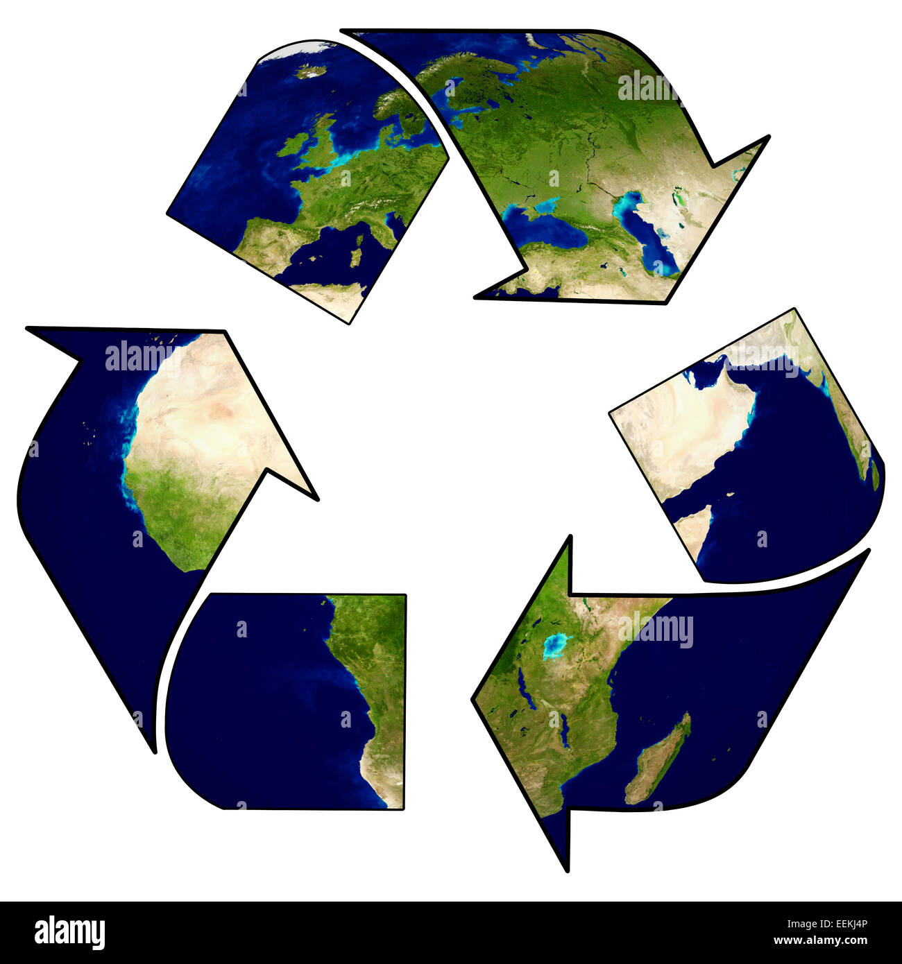 World globe earth recycle signs hi-res stock photography and images - Alamy
