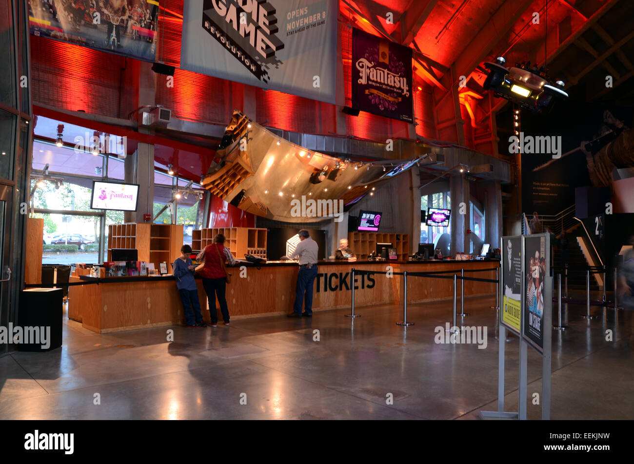 Interior of the EMP Museum, Seattle, USA Stock Photo - Alamy