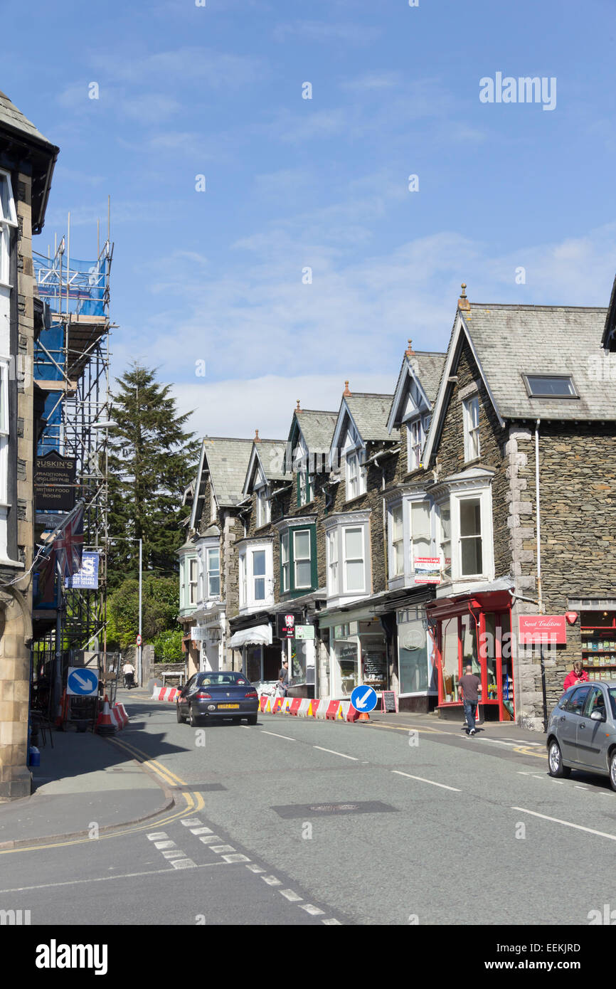 Lake Road, Bowness-on-Windermere viewing north from the junction with ...