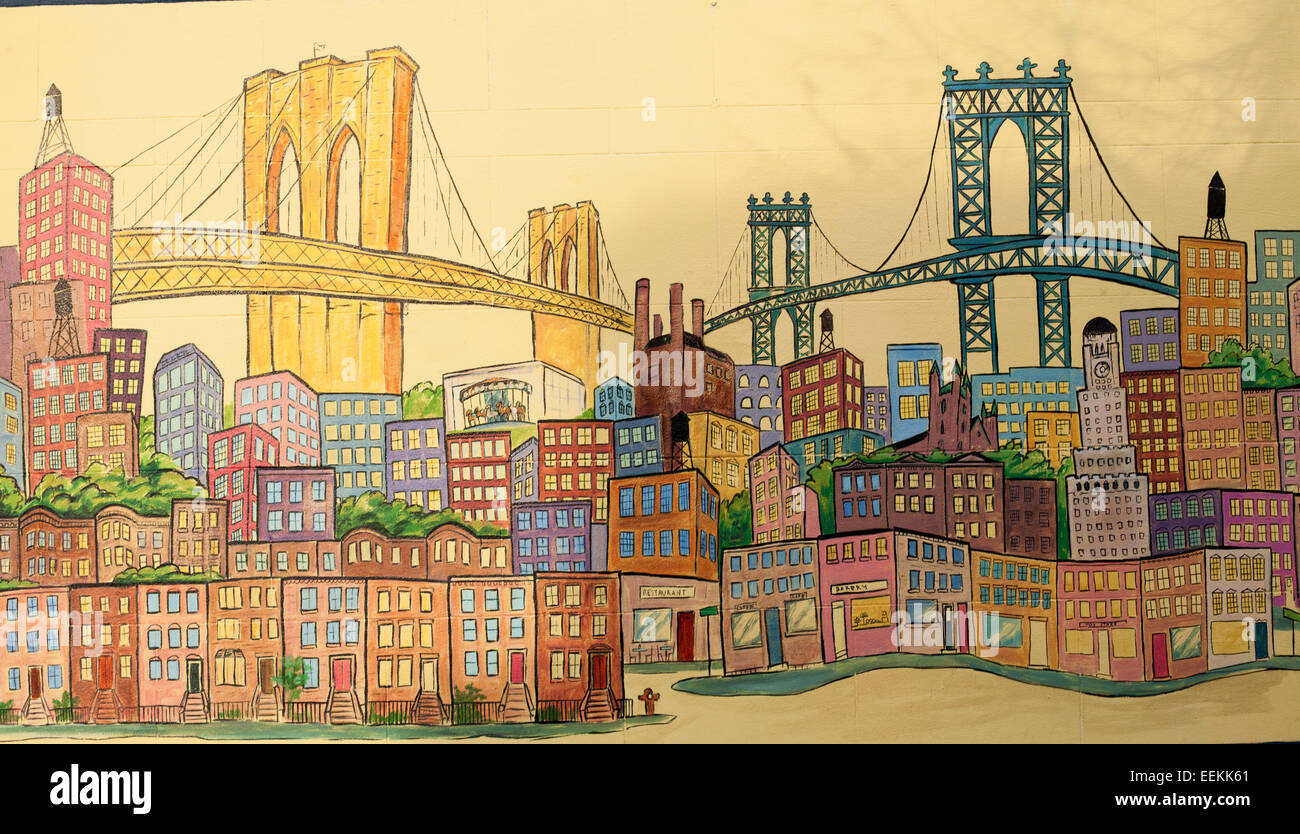 The brooklyn bridge drawing hi-res stock photography and images - Alamy