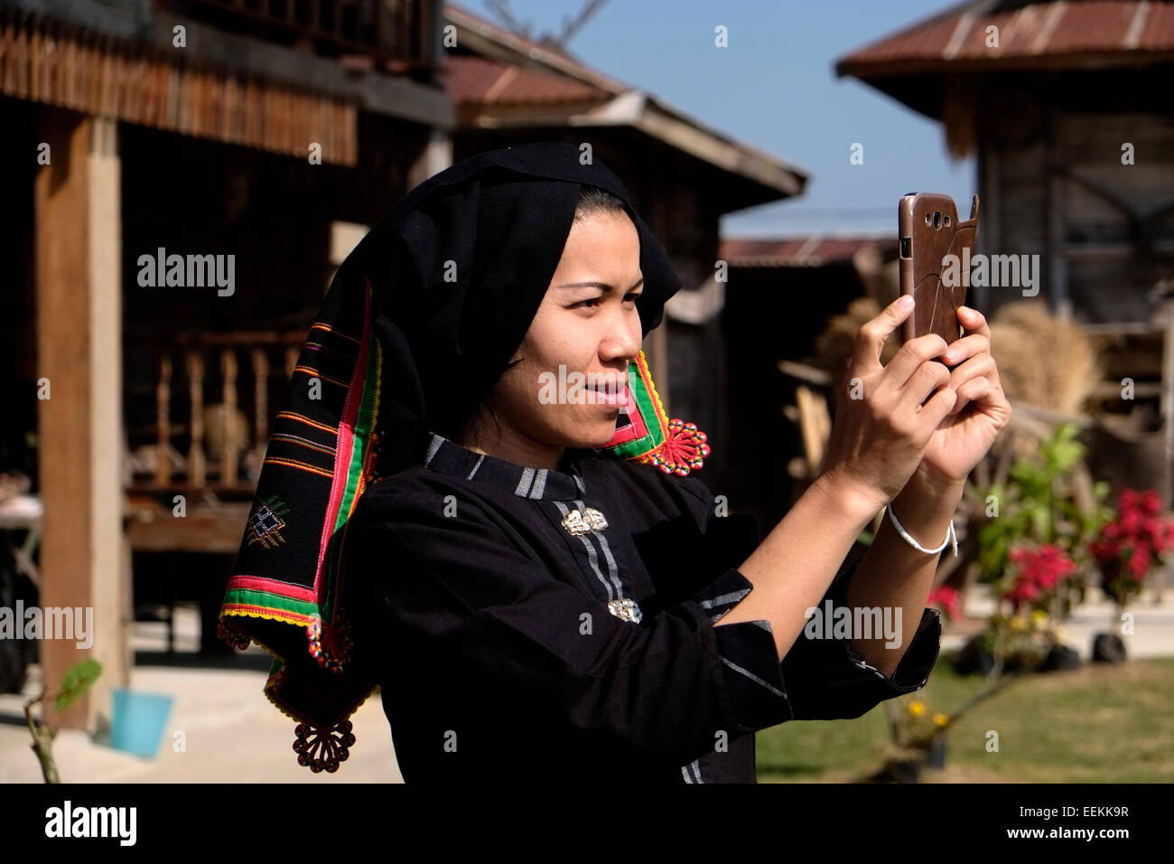A woman of Tai Dum ethnic minority known as "the people without a ...