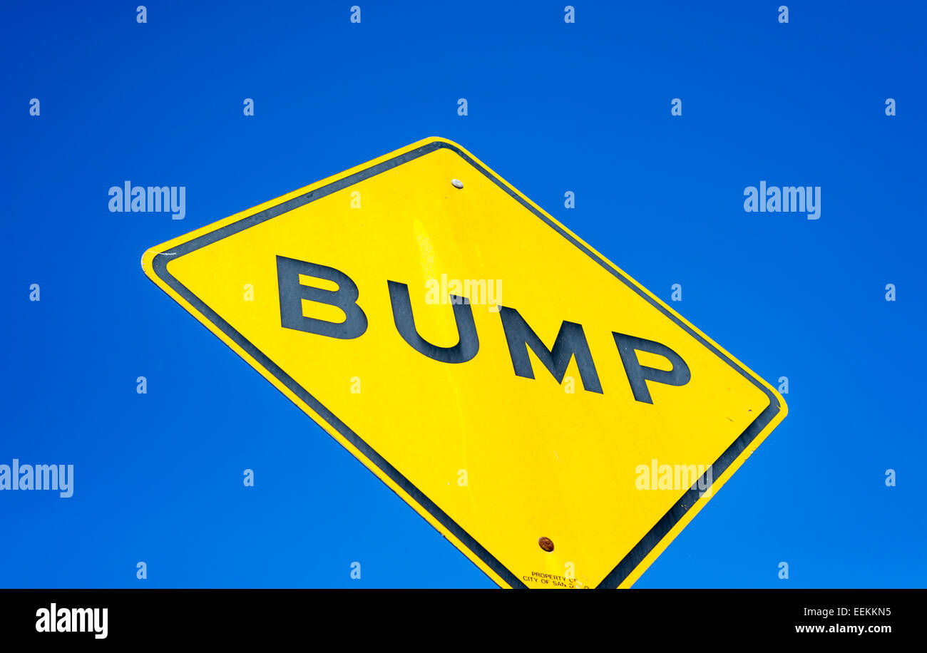 The word BUMP printed on a street sign Stock Photo - Alamy