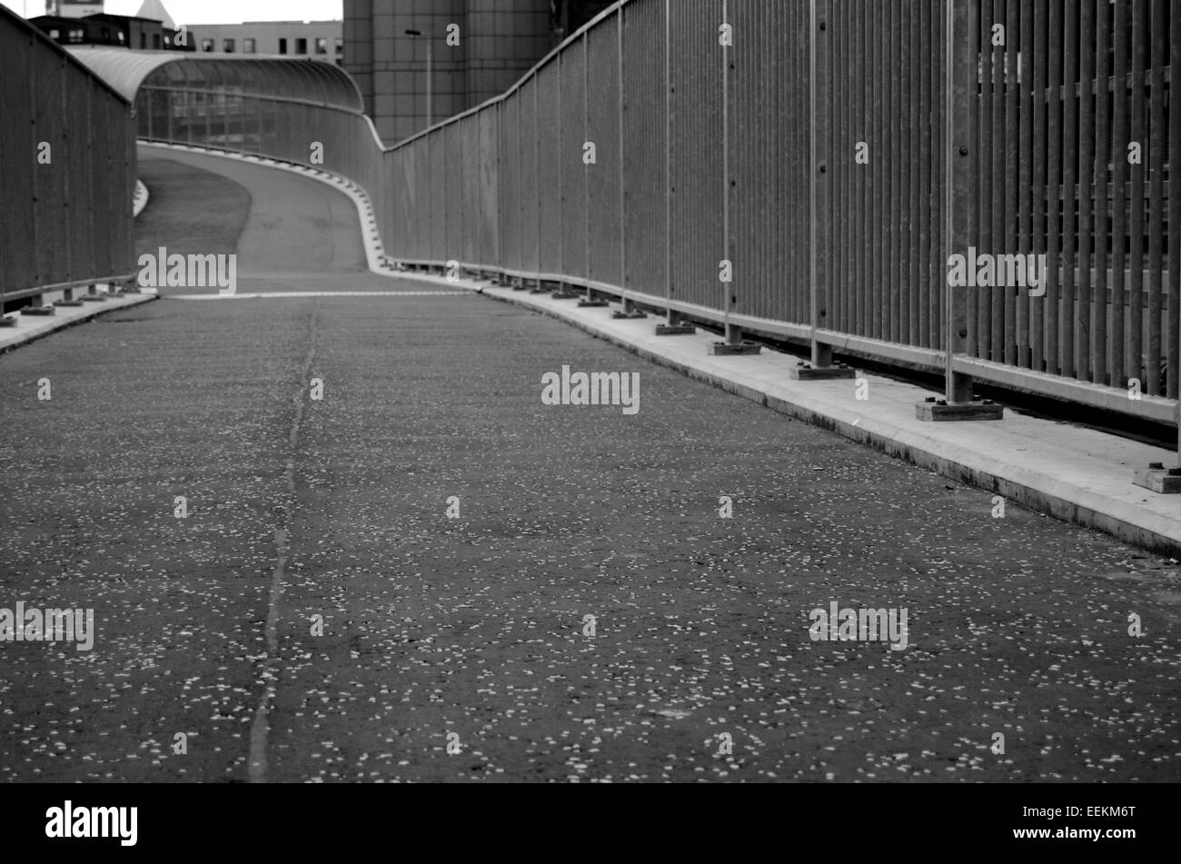 Pedestrian footbridge over the M8 motorway at Anderston in Glasgow ...