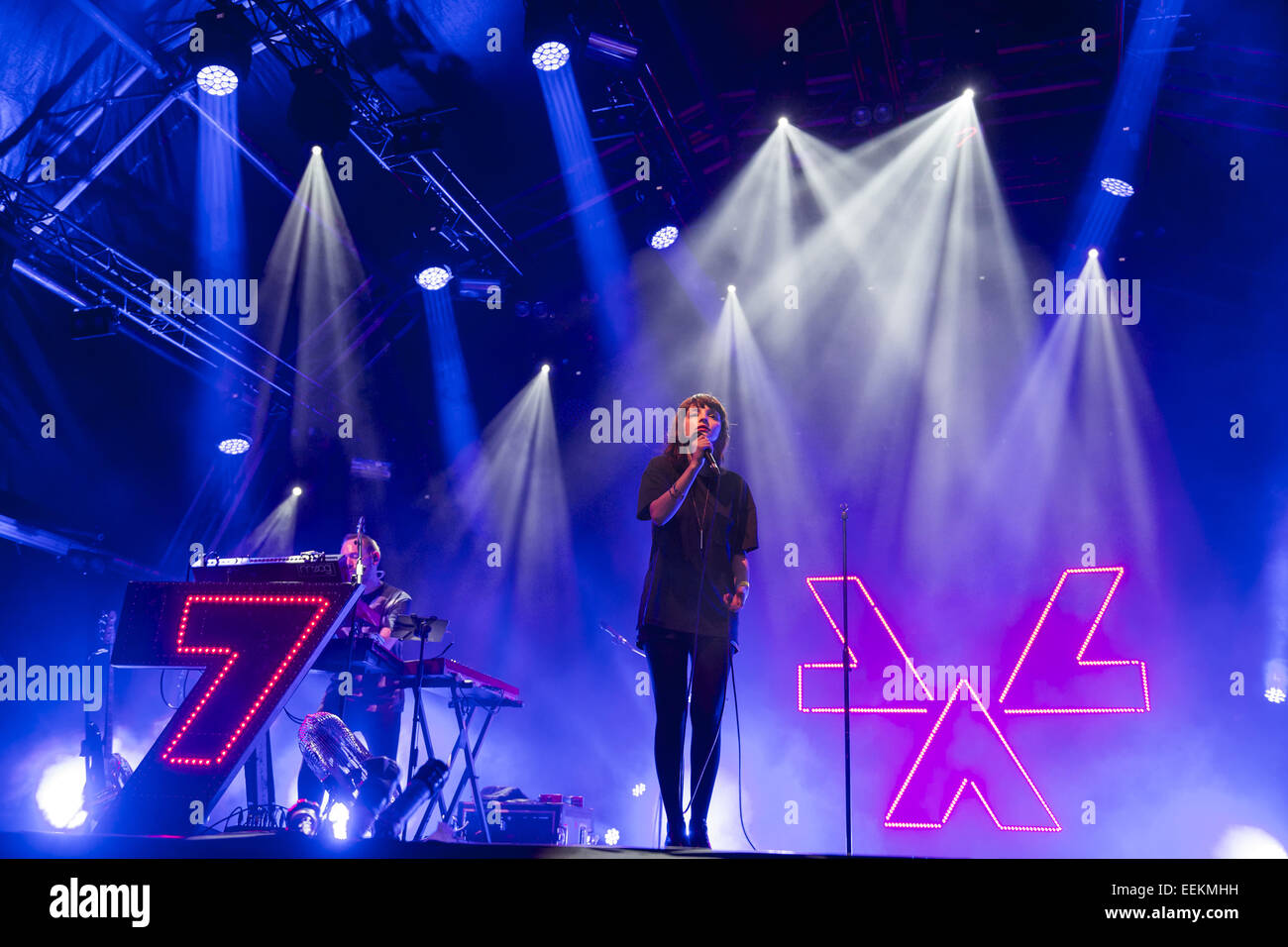 Chvrches performing live at Somerset House in London Featuring ...