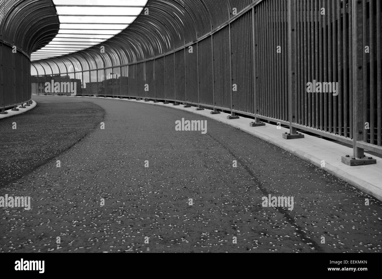 Pedestrian footbridge over the M8 motorway at Anderston in Glasgow ...