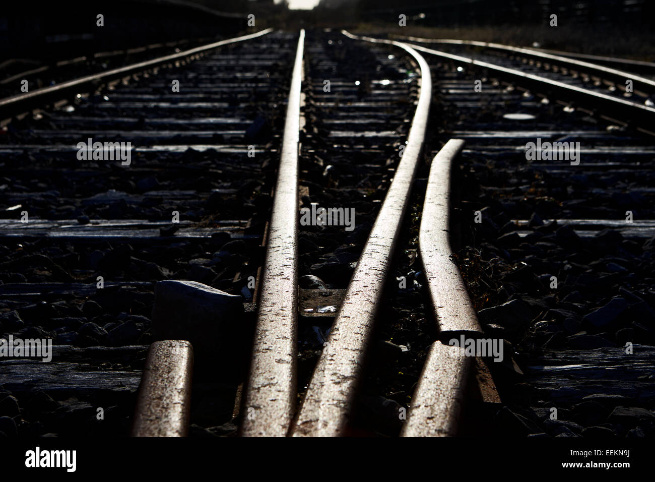 old abandoned disused railway lines in county mayo ireland Stock Photo ...