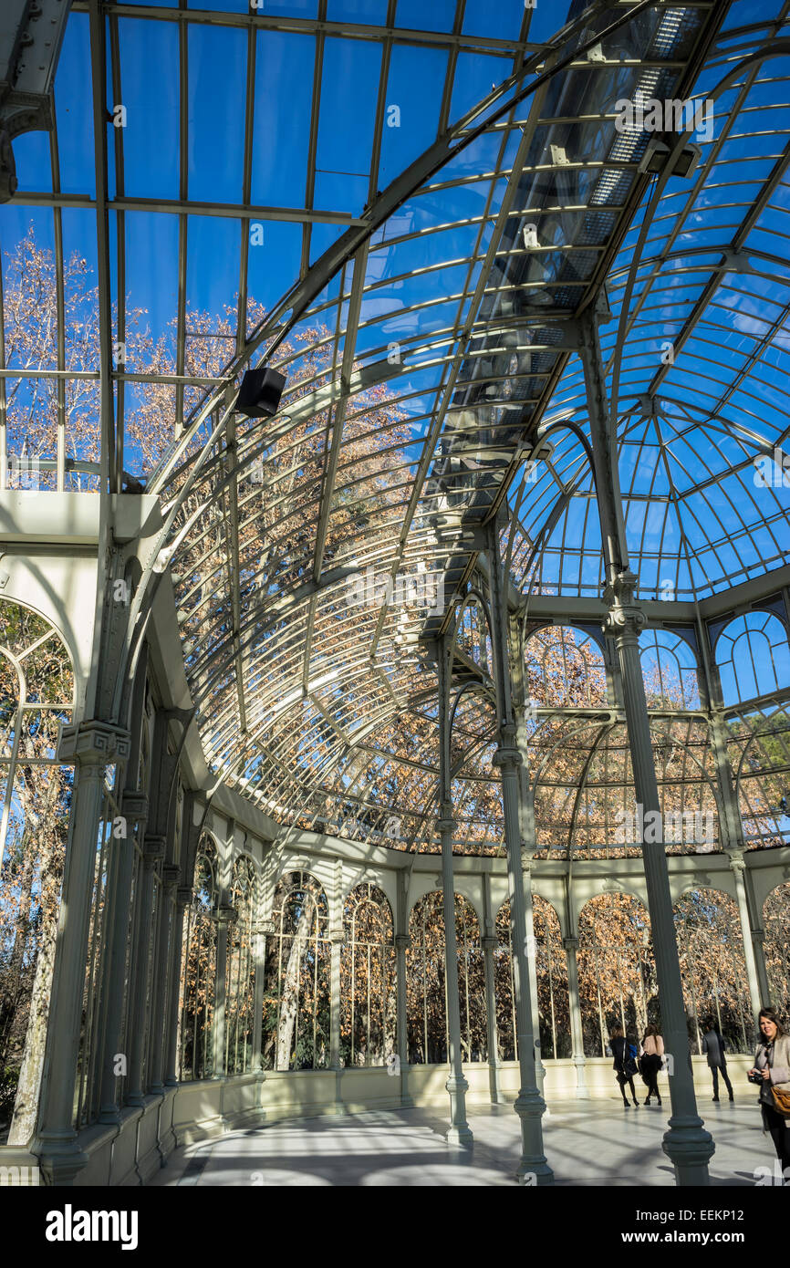 Famous Crystal Palace in the Retiro park Madrid, Spain Stock Photo - Alamy