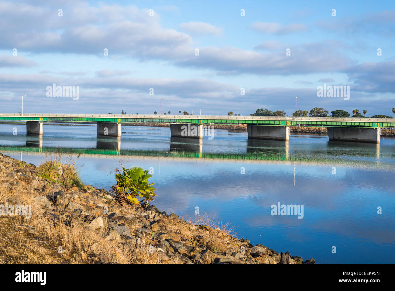 San Diego River and the Sunset Cliffs Blvd Bridge. San Diego ...