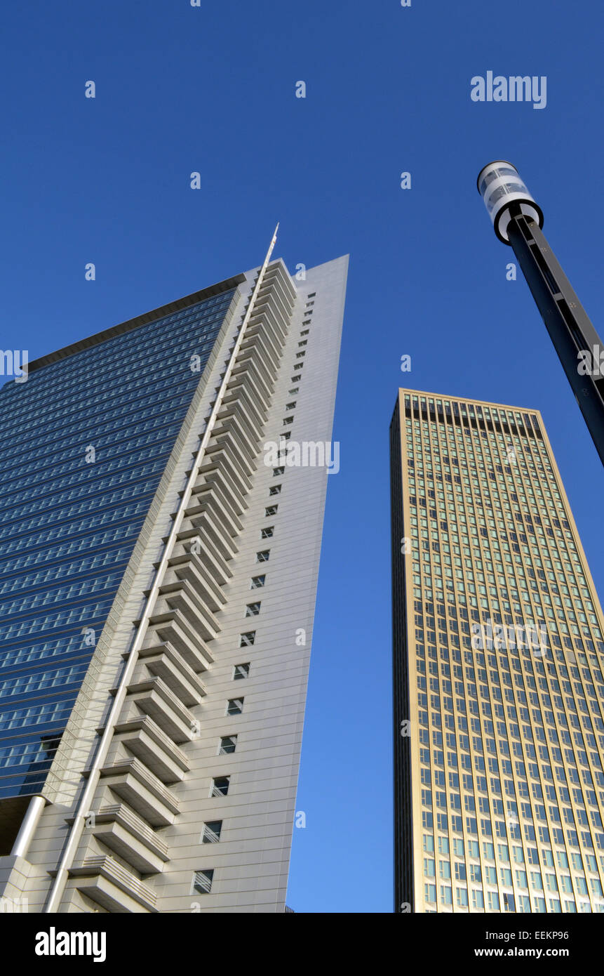 Tower blocks in Frankfurt, Germany, near the Skyline Plaza Stock Photo ...