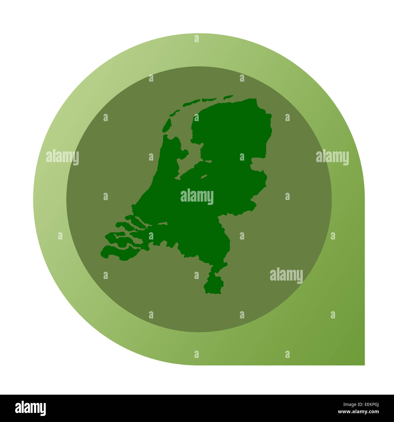 Isolated Netherlands map marker pin in flat web design style Stock ...