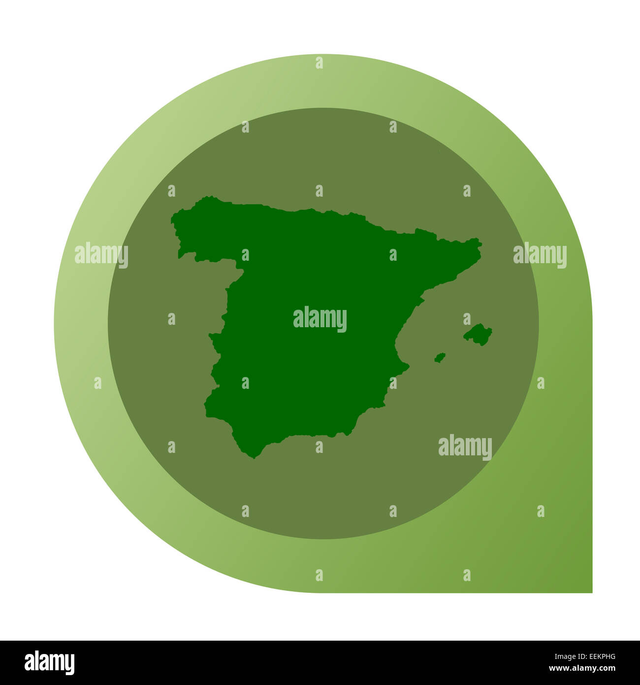 Isolated Spain map marker pin in flat web design style Stock Photo - Alamy