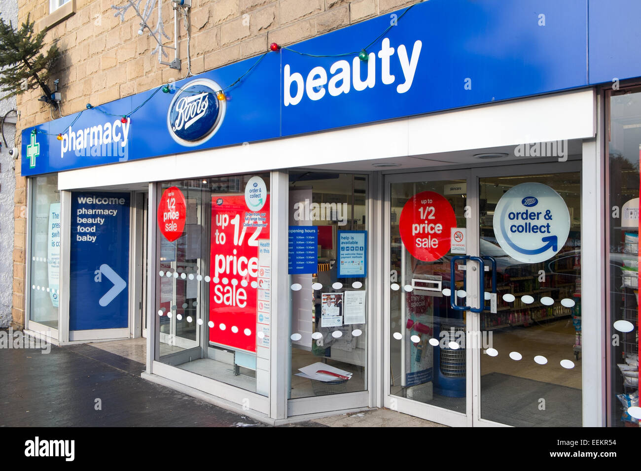 Boots the chemist in the market town of Matlock in the Derbyshire Dales ...