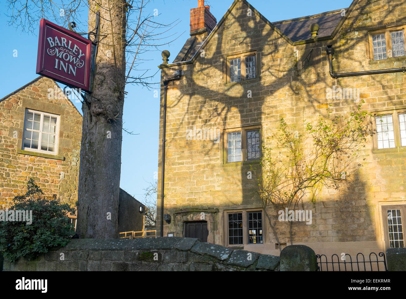 Barley Mow inn public house in the derbyshire village of kirk ireton ...