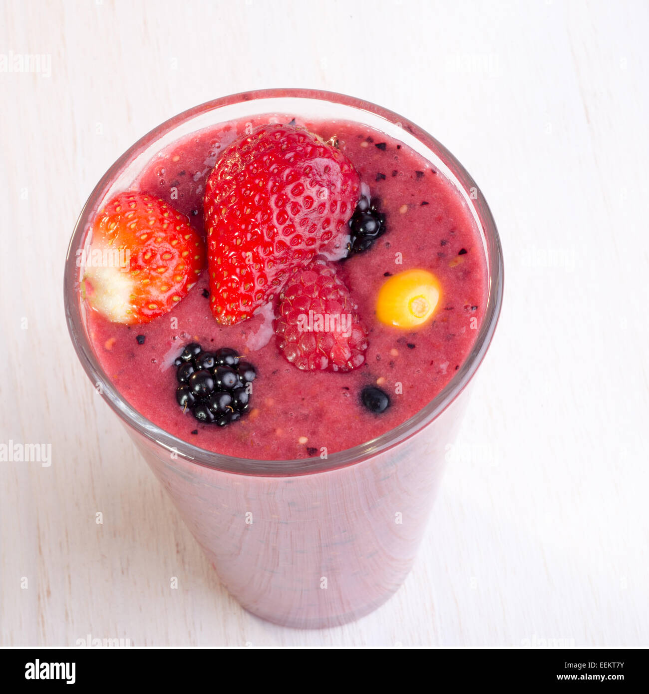 A smoothie made from different types of fresh berries Stock Photo - Alamy